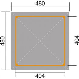 Weka Gartenlaube "Gartenoase" 651 A Pavillon Holzpavillon, 404x404 cm