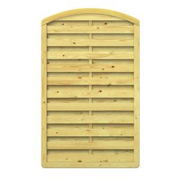 TraumGarten Sichtschutzzaun Holz XL Rundbogen Sichtschutz Lamellenzaun, 119x179 cm