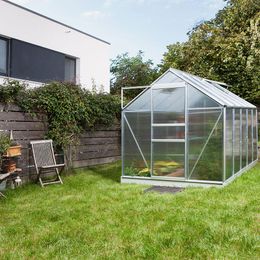Vitavia Gew&auml;chshaus Venus Tomatenhaus Silber, 6 mm, 321x195x197 cm (LxBxH),HKP (Hohlkammerplatten)