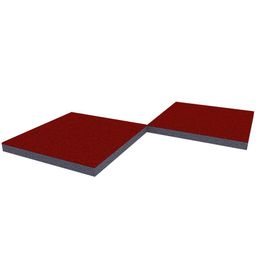 WINNETOO Fallschutzmatte 50x50x4,5cm rot-braun g&uuml;nstig