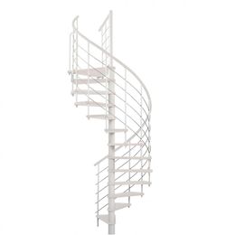Minka Spindeltreppe Venezia wei&szlig; Wendeltreppe, 120 cm, wei&szlig; gebeizt & lackiert
