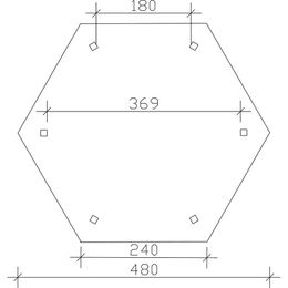 Skan Holz Pavillon Nancy Wei&szlig; Holzpavillon, 480x416 cm