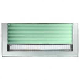 Aco Designabdeckung Vario Teilglas mit Maschenrost, 1000x600 mm, Silber,wandseitig
