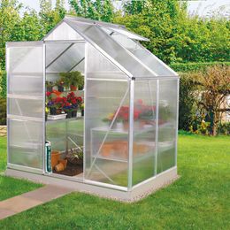 Vitavia Gew&auml;chshaus Venus Tomatenhaus Silber, 6 mm, 131x195x197 cm (LxBxH),HKP (Hohlkammerplatten)