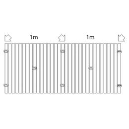 Noor Sichtschutzmatte PVC Befestigungskit Anthrazit g&uuml;nstig
