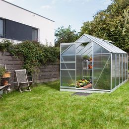 Vitavia Gew&auml;chshaus Venus Tomatenhaus Silber, 4 mm, 321x195x197 cm (LxBxH),HKP (Hohlkammerplatten)