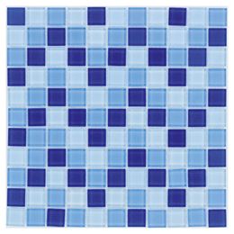 Wellker Glasmosaik Hellblau Mix 30x30 cm Mosaikfliesen 4 mm g&uuml;nstig