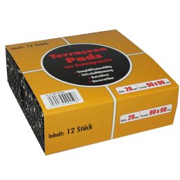 ferax Terrassenpad 90x90mm, 12 St&uuml;ck, 20 mm, 1 Pack