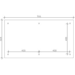 Skan Holz Pavillon Orleans Eiche Hell Holzpavillon, 504x916 cm