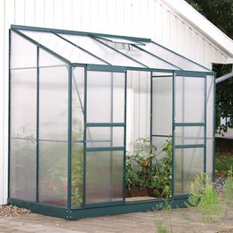 Vitavia Anlehngew&auml;chshaus Styx Tomatenhaus Smaragd, 4 mm, 132x255x182 cm (LxBxH),HKP (Hohlkammerplatten)