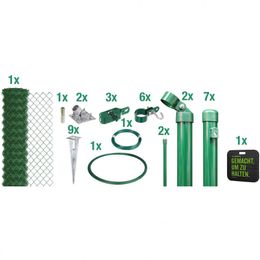 Alberts Maschendrahtzaun Set gr&uuml;n, 100 cm, 15 m,Aufschrauben