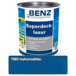 BENZ PROFESSIONAL Superdecklasur Holzschutzmittel, 2,5 l, Mykonosblau