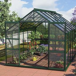 Vitavia Gew&auml;chshaus Mars Tomatenhaus Smaragd, 3 mm, 383x257x232 cm (LxBxH),ESG (Einscheibensicherheitsglas, kristallklar)