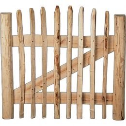 TETZNER & JENTZSCH T&J ROLLO-Lattenzauntor Staketenzaun Tor Kastanie, 60 cm