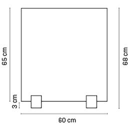 Wellker Virenschutz Sicherheitsglas Spuckschutz, 600x650 mm