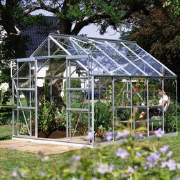 Vitavia Gew&auml;chshaus Mars Tomatenhaus Silber, 3 mm, 321x257x232 cm (LxBxH),ESG (Einscheibensicherheitsglas, kristallklar)