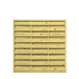 Wellker Sichtschutzzaun KDI Holz Sichtschutz Lamellenzaun, 149x149 cm