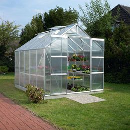 Vitavia Gew&auml;chshaus Mars Tomatenhaus Silber, 6 mm, 321x257x232 cm (LxBxH),HKP (Hohlkammerplatten)
