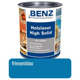 BENZ PROFESSIONAL Holzlasur High Solid Holzschutz, 0,75 l, Friesenblau