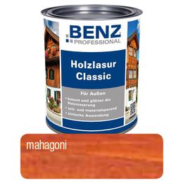 BENZ PROFESSIONAL Holzlasur Classic Holzschutzmittel, 0,75 l, Mahagoni