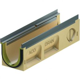 Aco Drain Multiline Seal in V100 Entw&auml;sserungsrinne ohne Sohlengef&auml;lle, Stahl verzinkt, 200 mm (Typ 10.1),500 mm