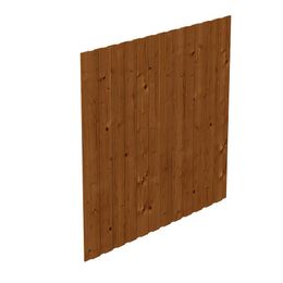 Skan Holz Seitenwand Leimholz ohne T&uuml;r Nussbaum f&uuml;r Carports, 230x220 cm