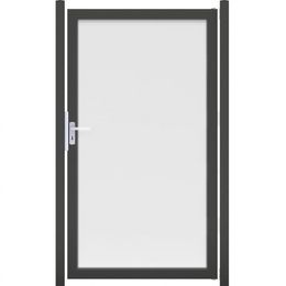 GroJa Einzeltor Ambiente Glas-Sichtschutz satiniert , DIN Rechts, Anthrazit DB 703