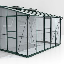 Vitavia Anlehngew&auml;chshaus Osiris Tomatenhaus Kombiverglasung Smaragd, 201x324x221 cm (LxBxH)