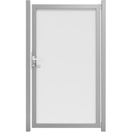 GroJa Einzeltor Ambiente Glas-Sichtschutz satiniert , DIN Rechts, Silber EV1