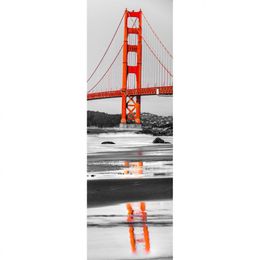 XIMAX Raumheizk&ouml;rper Design Heizk&ouml;rper P1 Plan Print Golden Gate Bridge vertikal, 180x59,5 cm (1088 W)