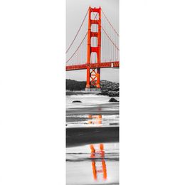 XIMAX Raumheizk&ouml;rper Design Heizk&ouml;rper P1 Plan Print Golden Gate Bridge vertikal, 180x52 cm (952 W)