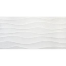 Wellker Wandfliese Tocoa Snow Wave rektifiziert 30x60 cm St&auml;rke 10 mm, matt