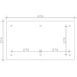 Skan Holz Pavillon Orleans Naturbelassen Holzpavillon, 374x656 cm