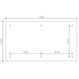 Skan Holz Pavillon Orleans Naturbelassen Holzpavillon, 439x786 cm