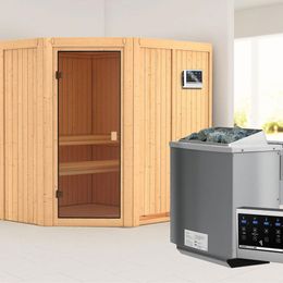 Karibu Woodfeeling Sauna Kotka, 9 kW ext. Steuerung Easy Bio