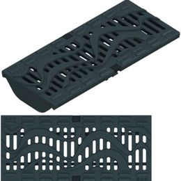 Aco Drainlock Designrost Freestyle Wave 180, DN 100, D 400 (40 to),Multiline