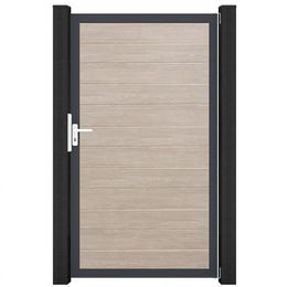 GroJa Einzeltor BasicLine schmal PVC-Steckzaun Sheffield Oak , Anthrazit DB 703