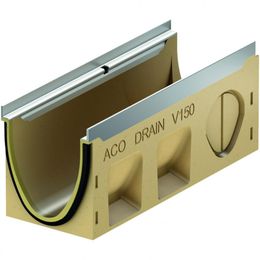Aco Drain Multiline Seal in V150 Entw&auml;sserungsrinne ohne Sohlengef&auml;lle, Edelstahl, 235 mm (Typ 5.1),500 mm