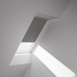 Velux Verdunkelungsrollo Uni Grau 0705, CK04, GGU,Manuell,Velux,wei&szlig;e Schiene