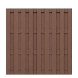 TraumGarten Sichtschutzzaun JUMBO WPC Braun Sichtschutz Lamellenzaun, 179x179 cm