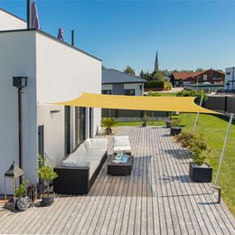 Windhager Sonnensegel CANNES gelb Sonnenschutz, 3x4 m, Rechteck