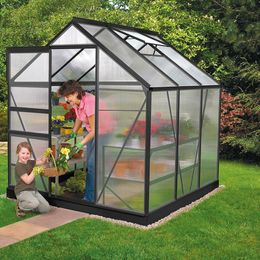 Vitavia Gew&auml;chshaus Venus Tomatenhaus Schwarz, 4 mm, 195x195x197 cm (LxBxH),HKP (Hohlkammerplatten)