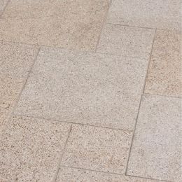 Seltra Natursteine Terrassenplatten SOL EXACTA+ Granit r&ouml;tlich-gelb-grau, 60x40x3 cm, gestockt