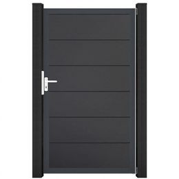 GroJa Einzeltor BasicLine PVC-Steckzaun Anthrazit , Anthrazit DB 703