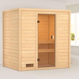 Karibu Woodfeeling Sauna Selena, ohne Ofen, ohne Dachkranz