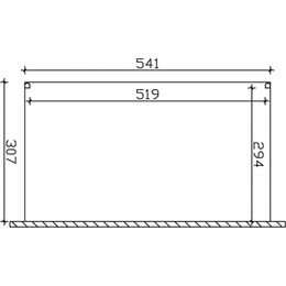Skan Holz Terrassen&uuml;berdachung Genua Terrassendach, 541x307 cm, Wei&szlig;