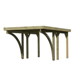 Karibu Einzelcarport Classic mit Rundbogen Unterstand, Stahl-Dachplatten, 2 Rundb&ouml;gen,318x480 cm