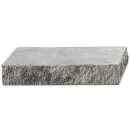 KANN Gartenmauer Cubaro titangrau Mauerabdecksteine, Endelement Abdeckstein
