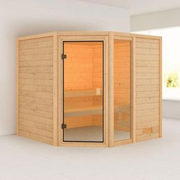 Karibu Woodfeeling Sauna Tabea, ohne Ofen, ohne Dachkranz