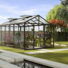 Vitavia Gew&auml;chshaus Zeus Tomatenhaus Schwarz Kombiverglasung, 465x258x250 cm (LxBxH)